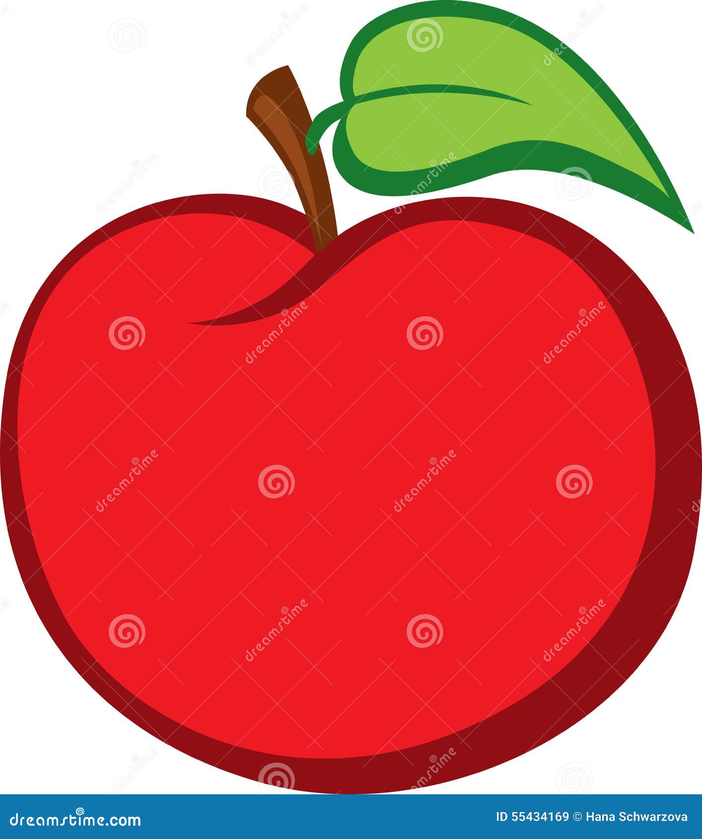 Red Apple Vector Illustration Stock Vector - Illustration of isolated ...