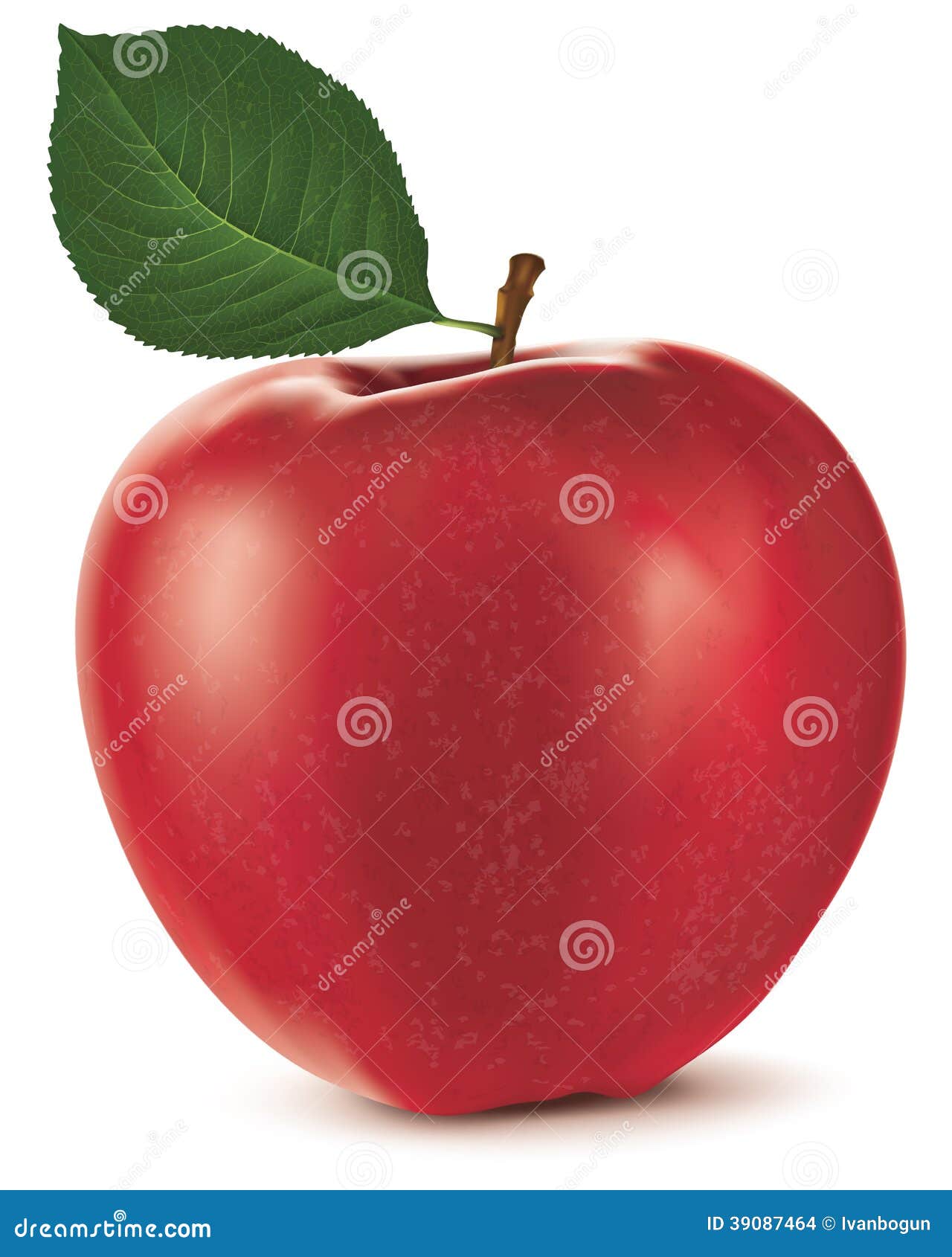 Red Apple. Vector Illustration Stock Vector - Illustration of vivid ...