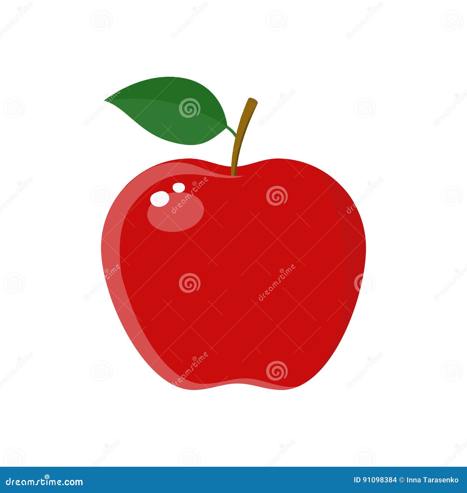 Red Apple.Vector Illustration Stock Illustration - Illustration of ...