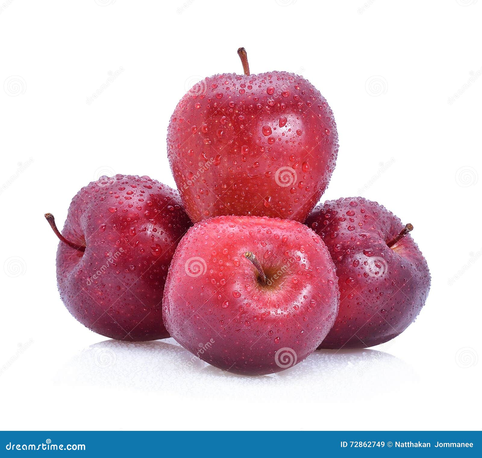 Red apple with water drop stock image. Image of food - 72862749