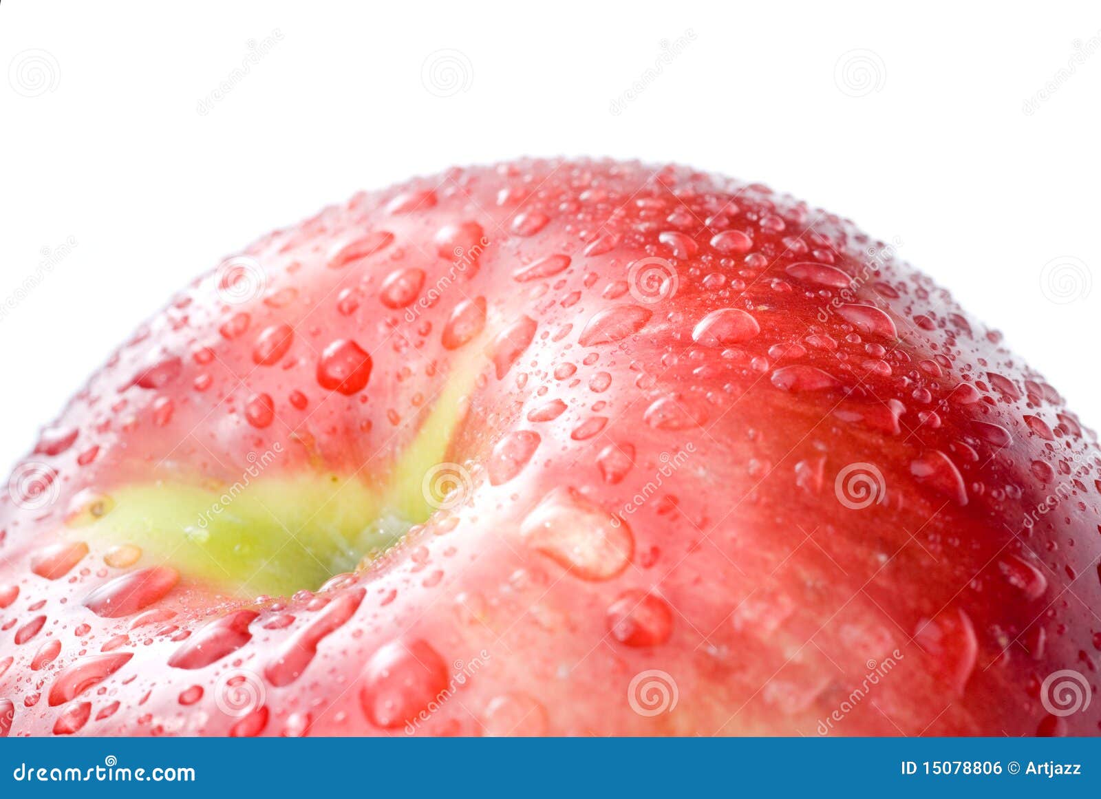 Red Apple with Water Drops Isolated on White Stock Photo - Image of ...