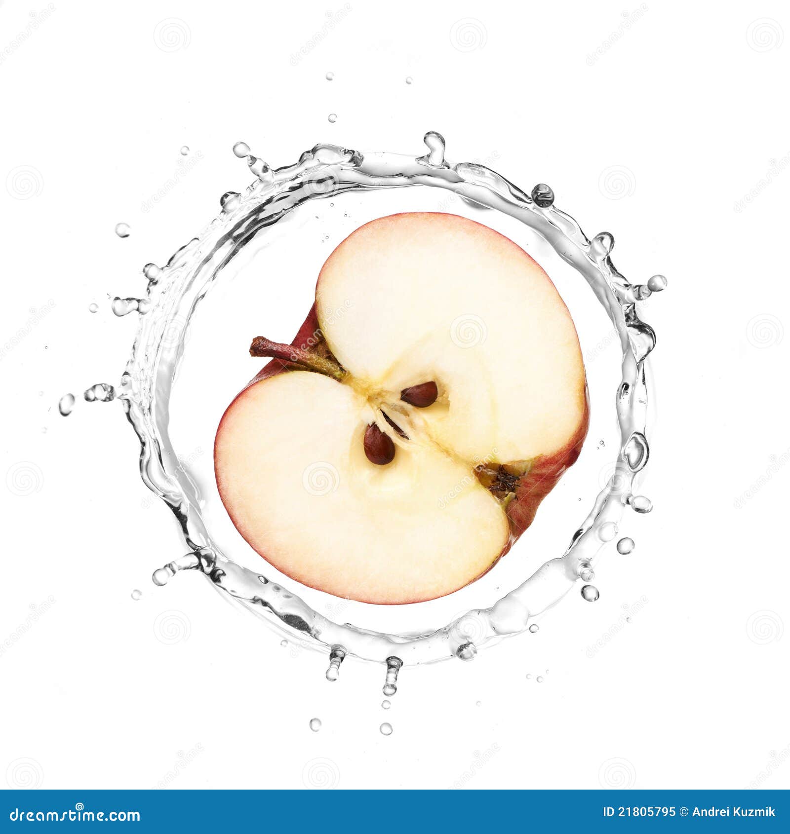 Red apple in water splash stock image. Image of fruits - 21805795