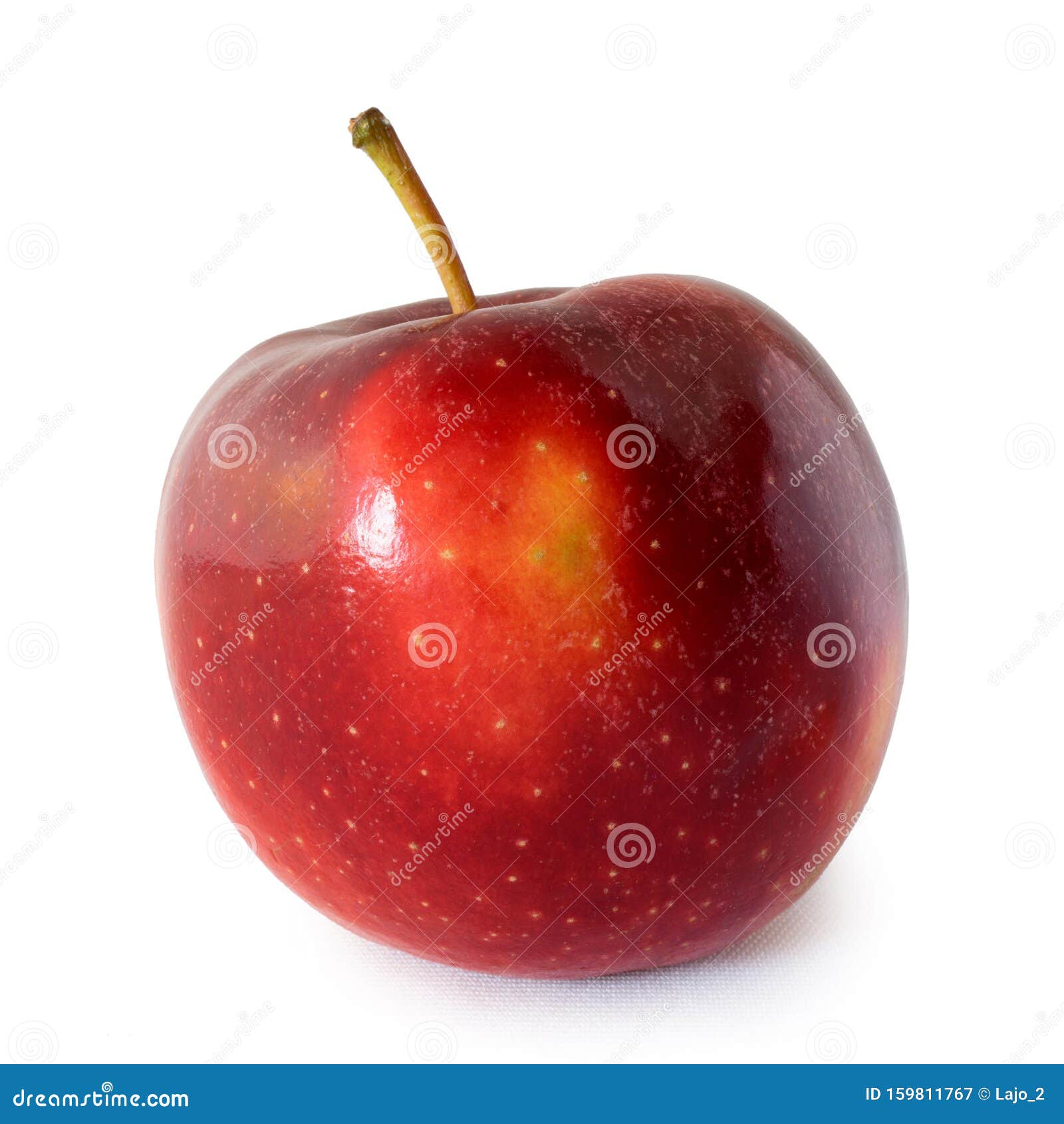 Red apple on white stock image. Image of bright, snack - 159811767