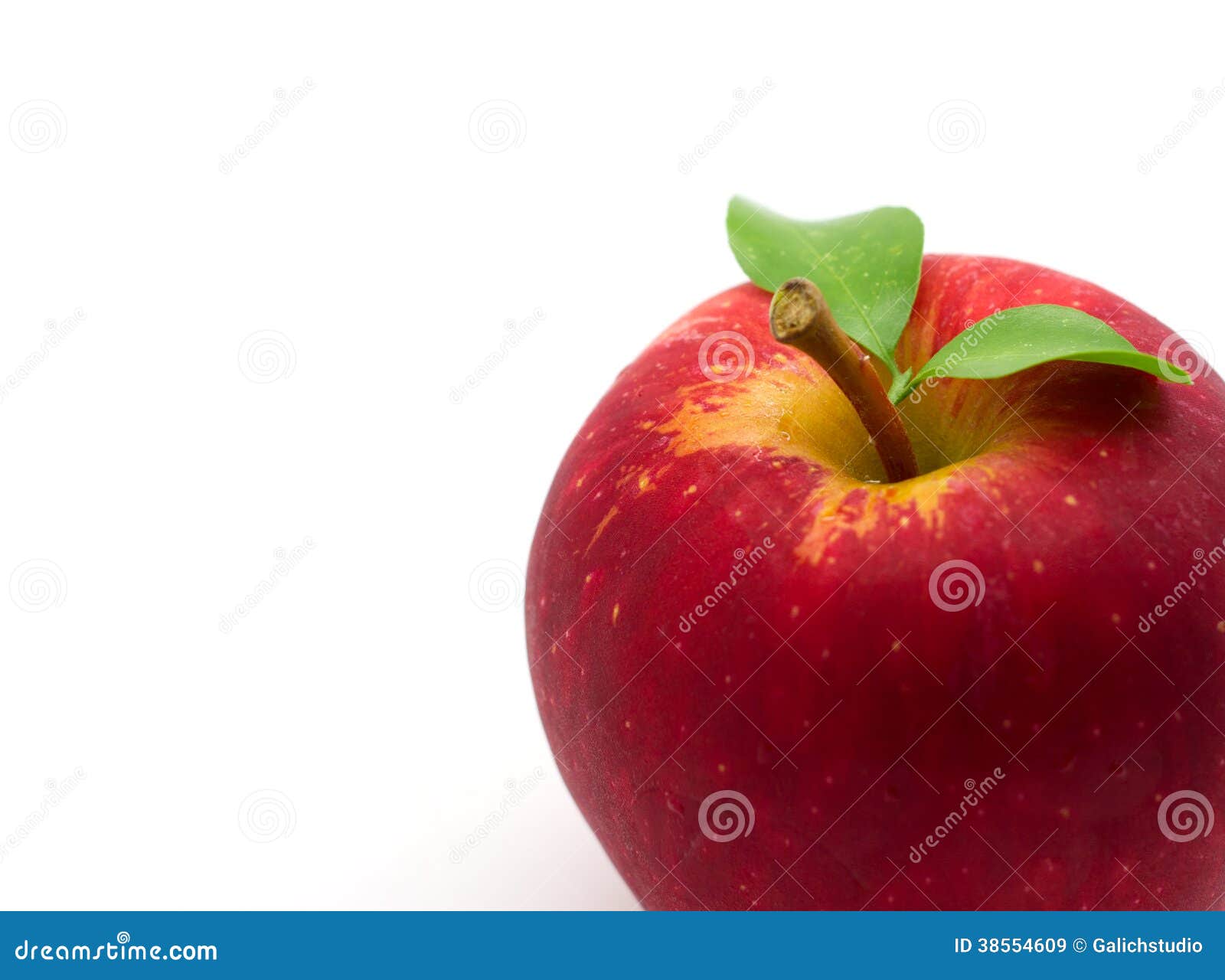 Red apple on white stock image. Image of fresh, nutrition - 38554609
