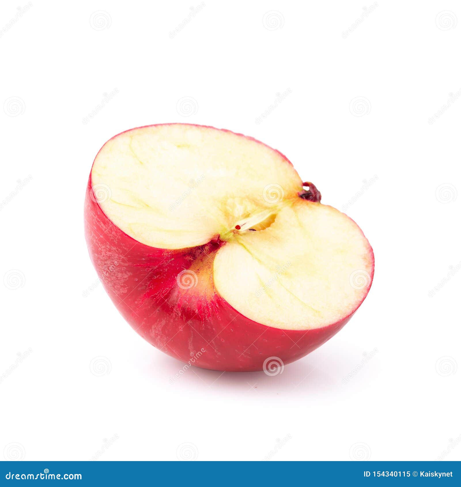 Red Apple Whole Pieces Isolated on White Background Stock Image - Image ...