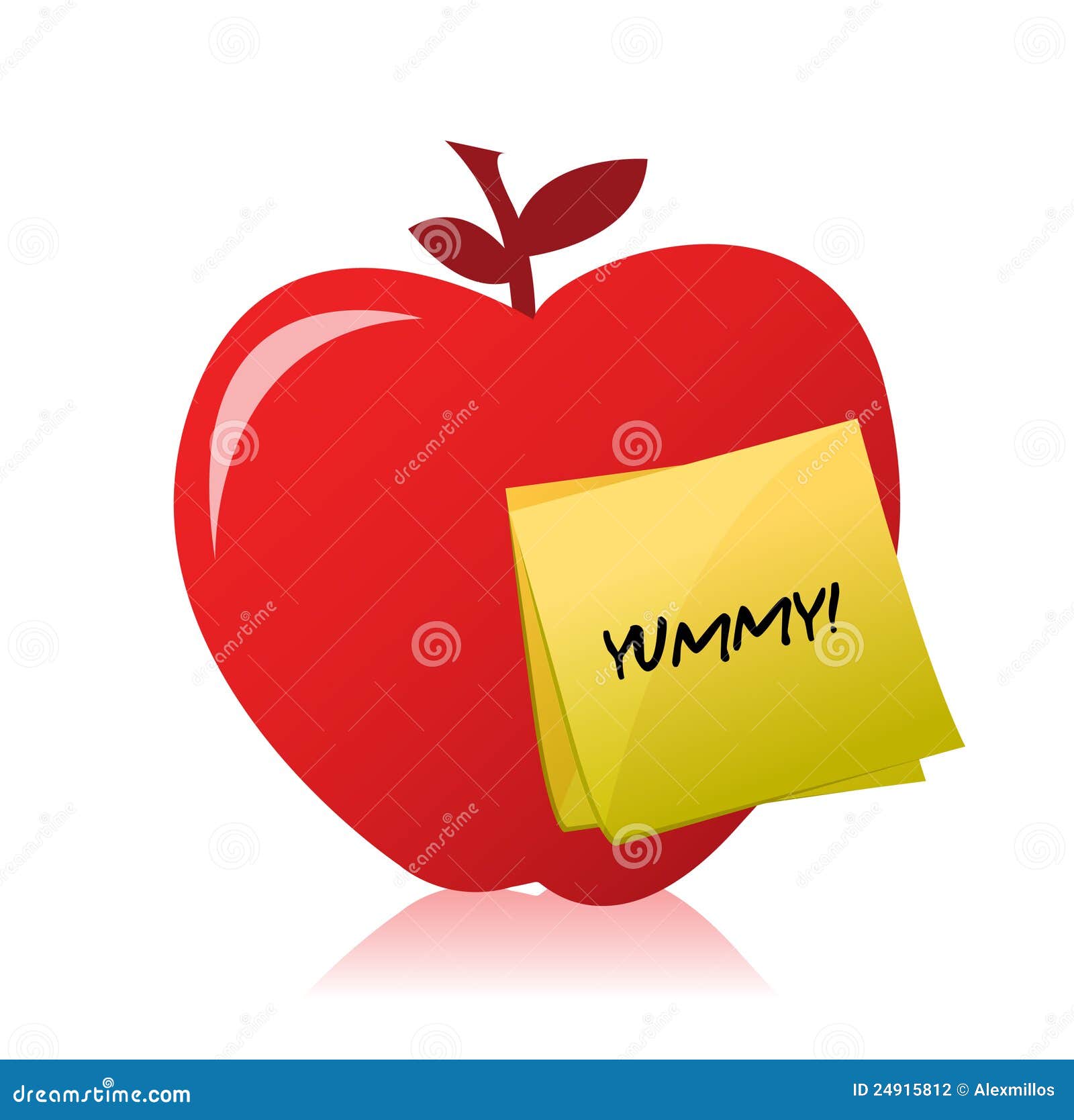 Red Apple with an Yummy Illustration Design Stock Vector - Illustration ...