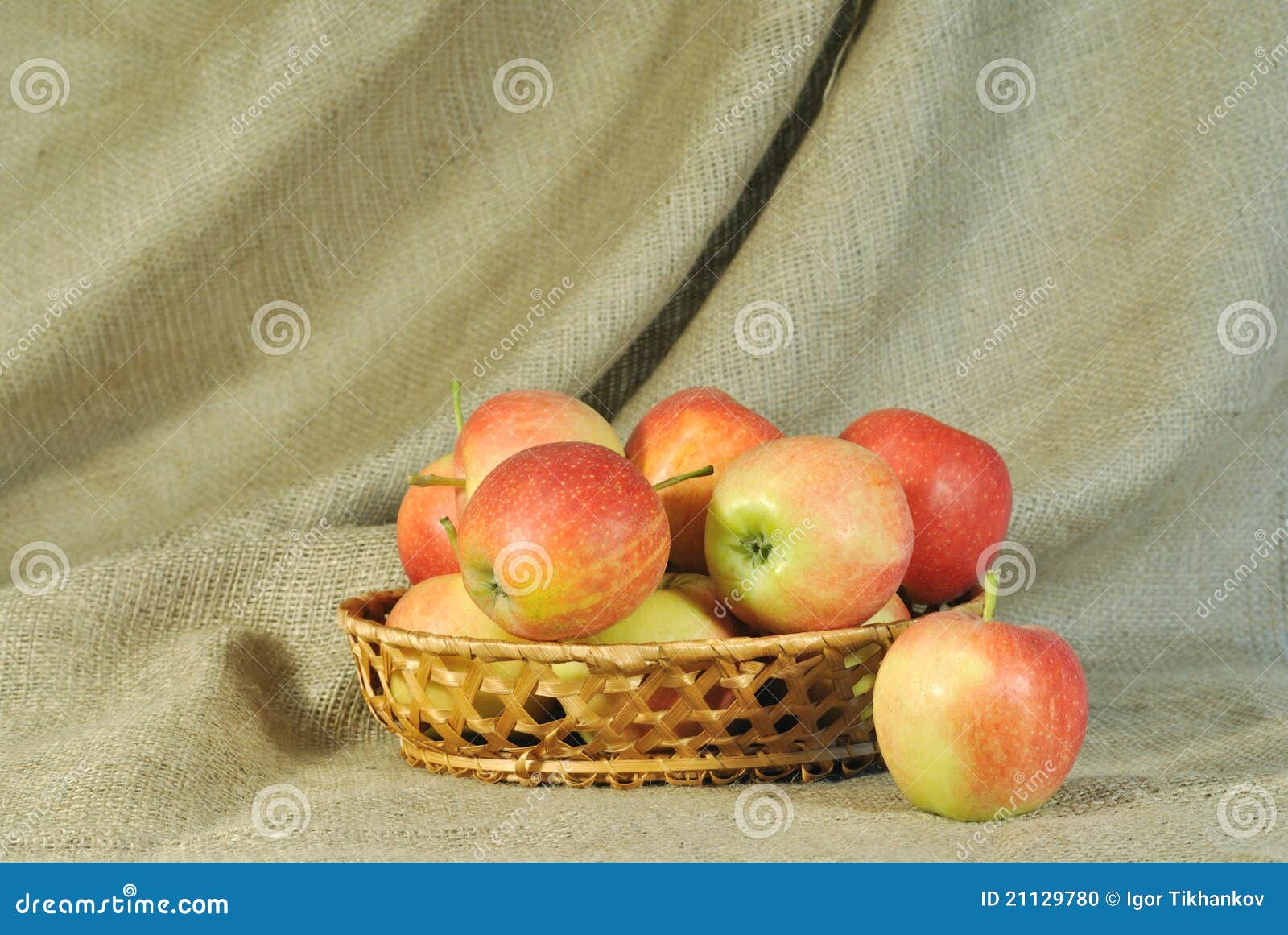 The Red Apples Against Rough Stuff Stock Photo - Image of yetyud ...