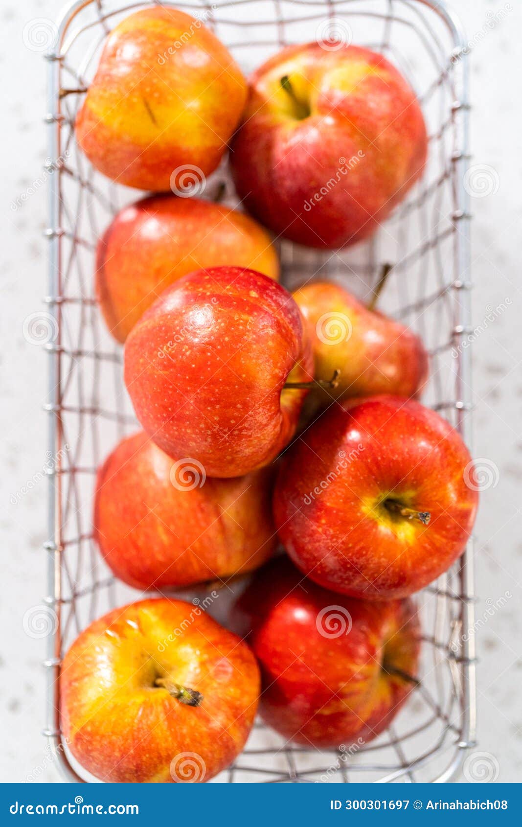 Red apples in the basket stock image. Image of natural - 300301697