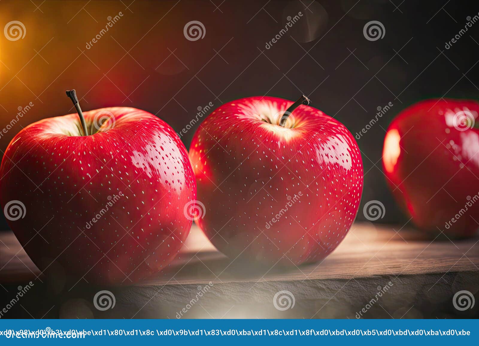 Red Apples on Black Background. Ai Generative Stock Illustration ...