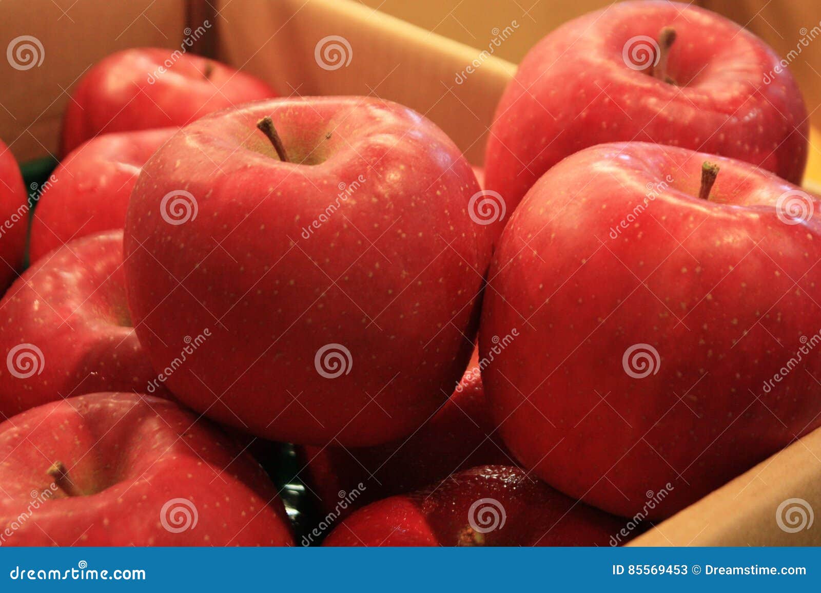 Red apples stock image. Image of carton, produce, ingredient - 85569453