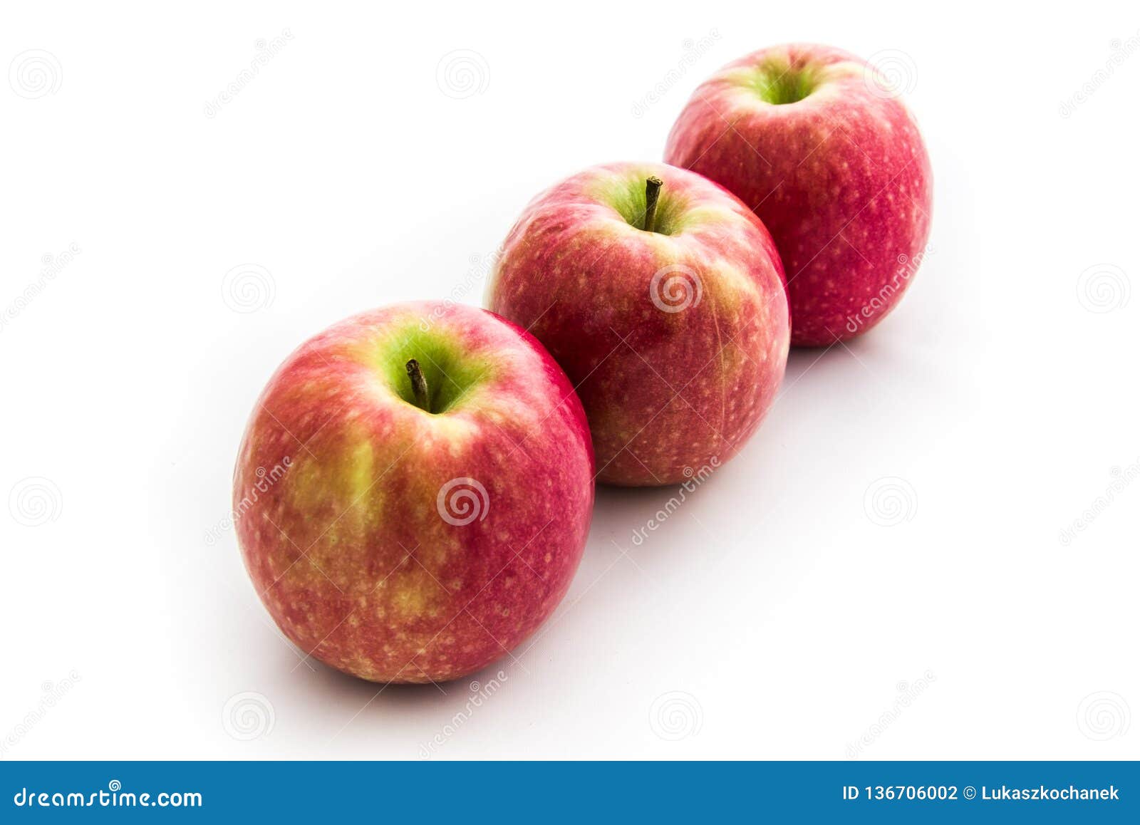 Red Apples Isolated on White Background Stock Photo - Image of group ...