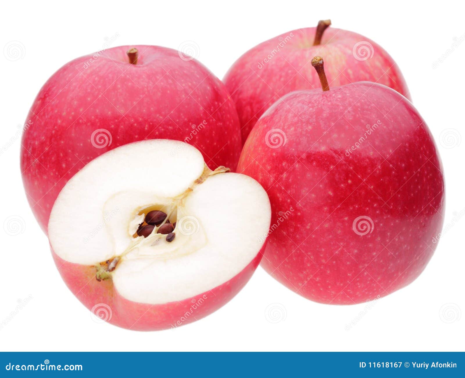 Red apples on white stock image. Image of snack, cutting - 11618167