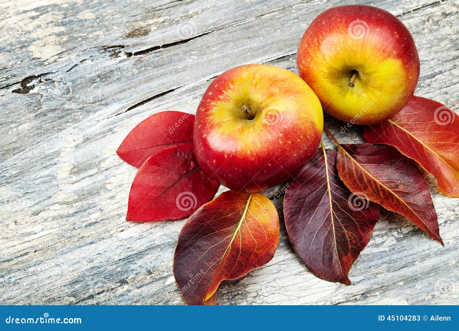 Red apples on wooden table stock image. Image of health - 45104283