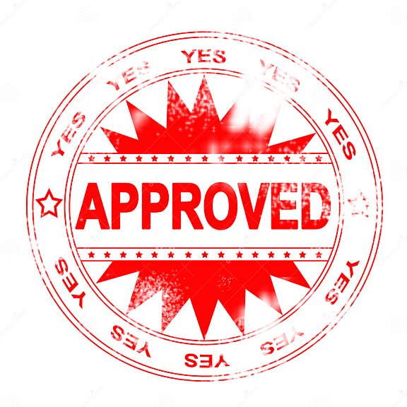 Red Approval Stamp stock illustration. Illustration of certified - 14376277