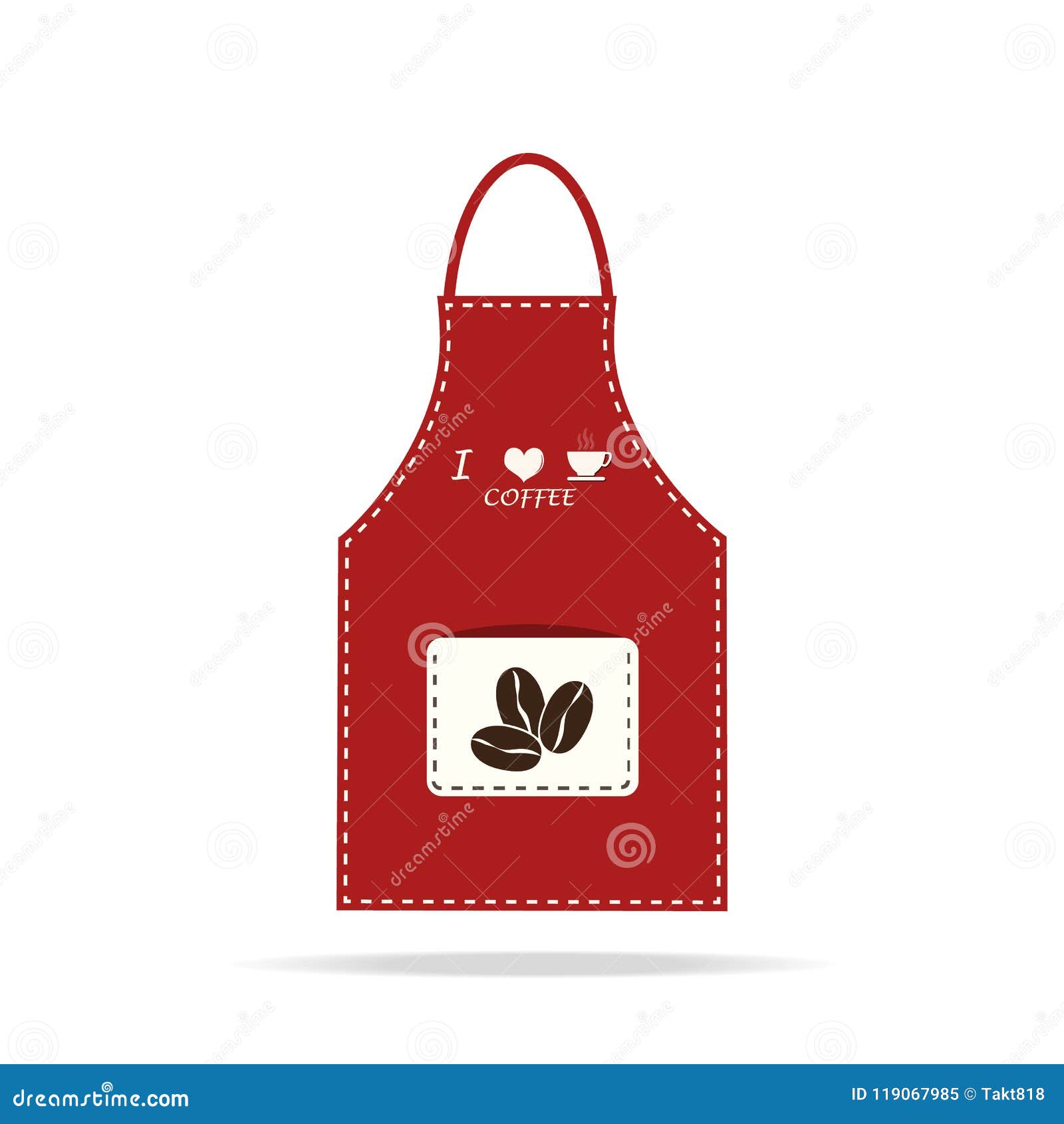 Red Apron Icon, Kitchen Cooking Sign Stock Vector - Illustration of ...