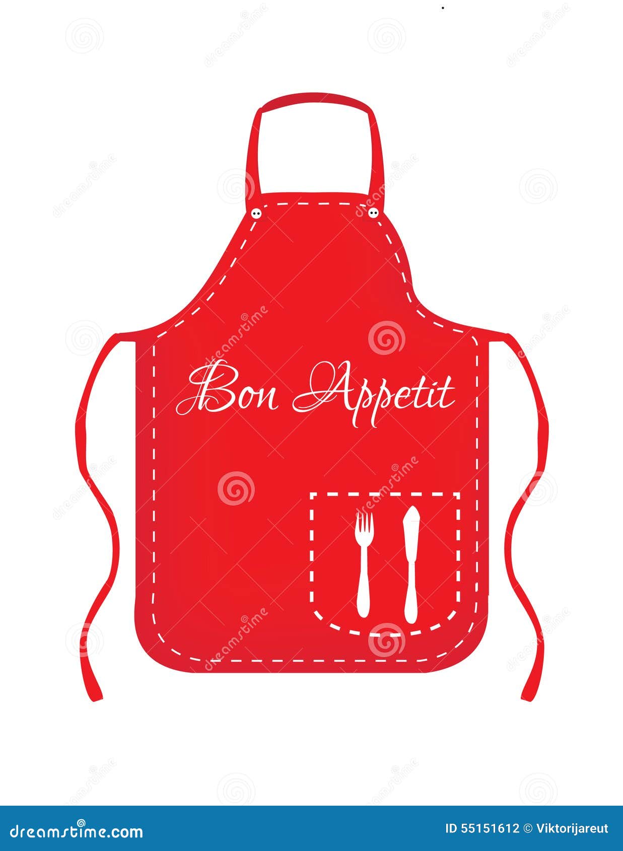 Red apron stock illustration. Illustration of clothes - 55151612
