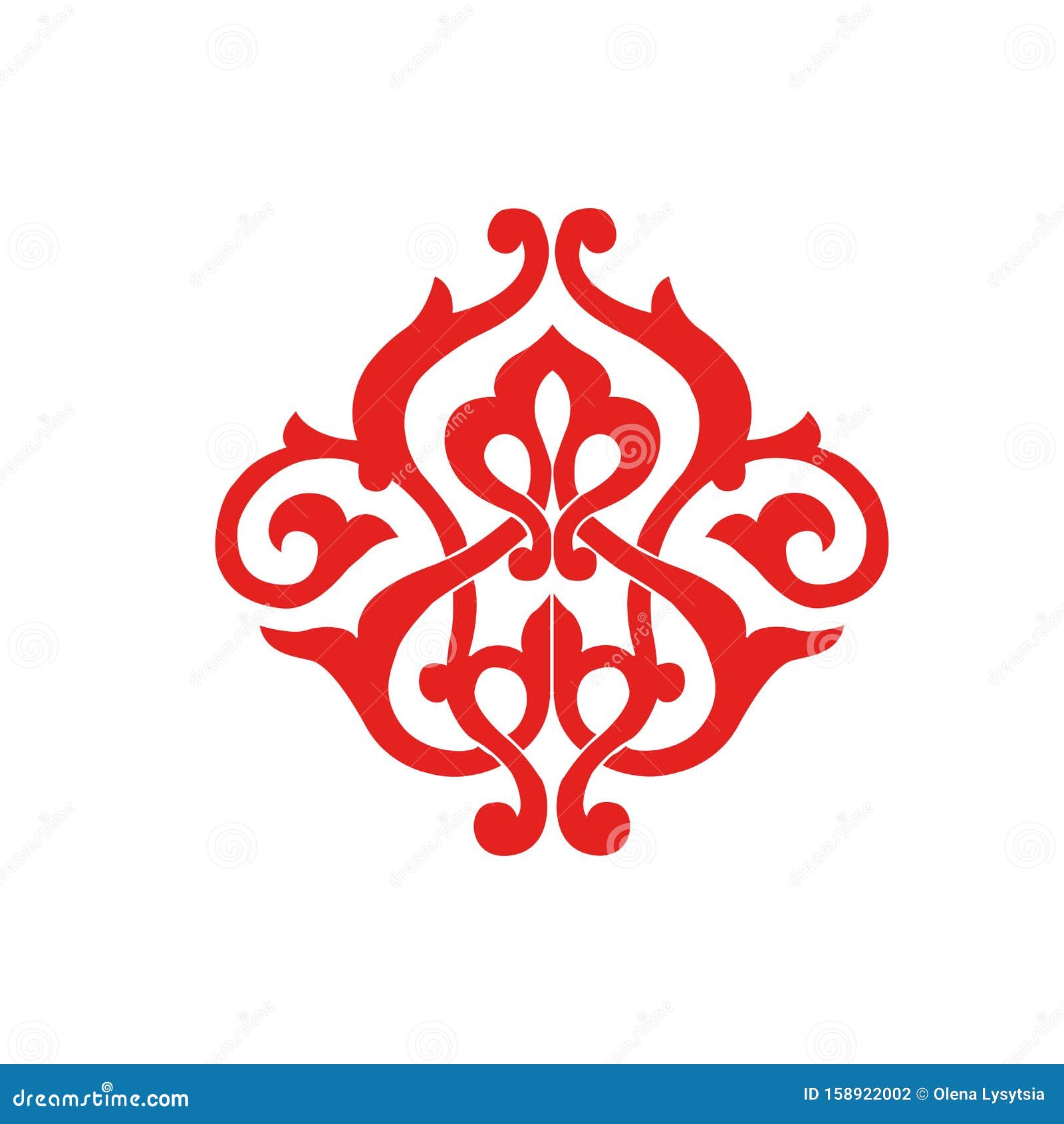 Red Arabesque Vector Pattern Illustration Stock Vector - Illustration ...