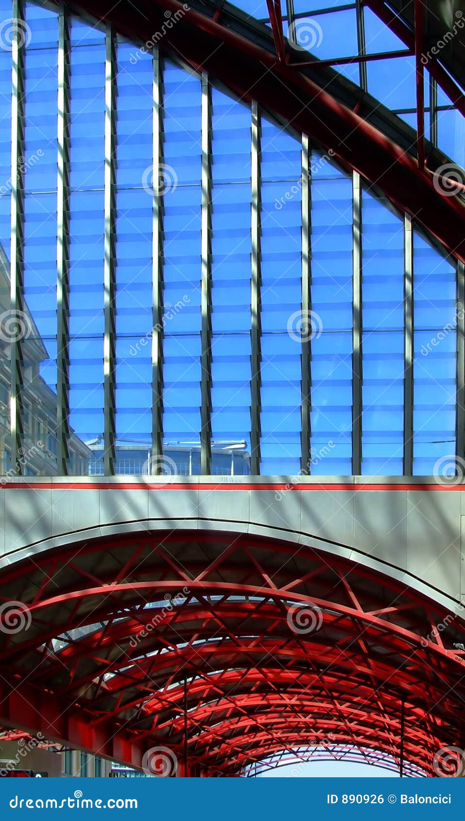 Red arches stock photo. Image of metal, building, blue - 890926