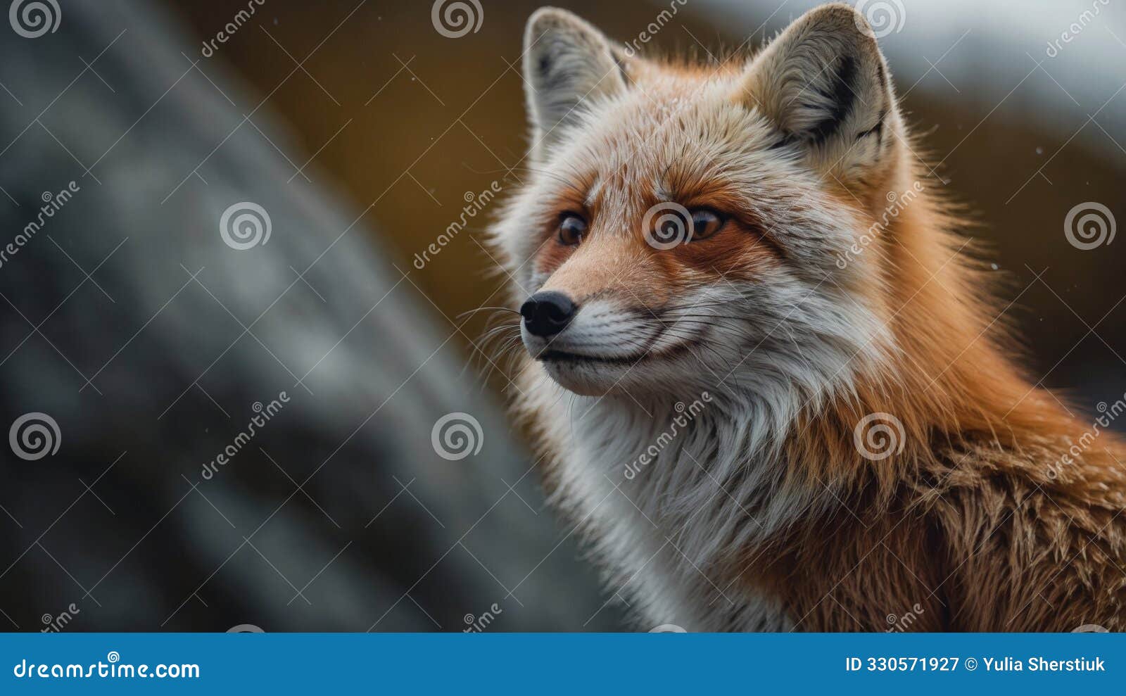A Red Arctic Fox Looking Over His Also Known As Shoulder. Stock Image ...