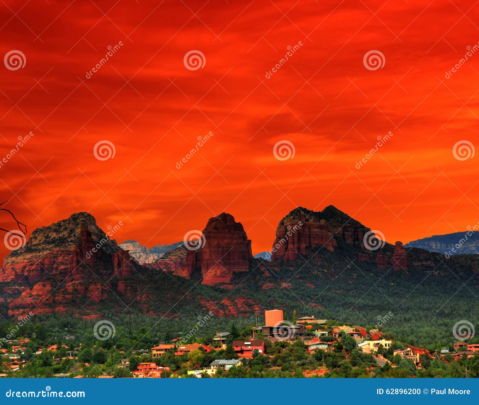 Red Arizona Sunset stock photo. Image of brilliant, yellow - 62896200
