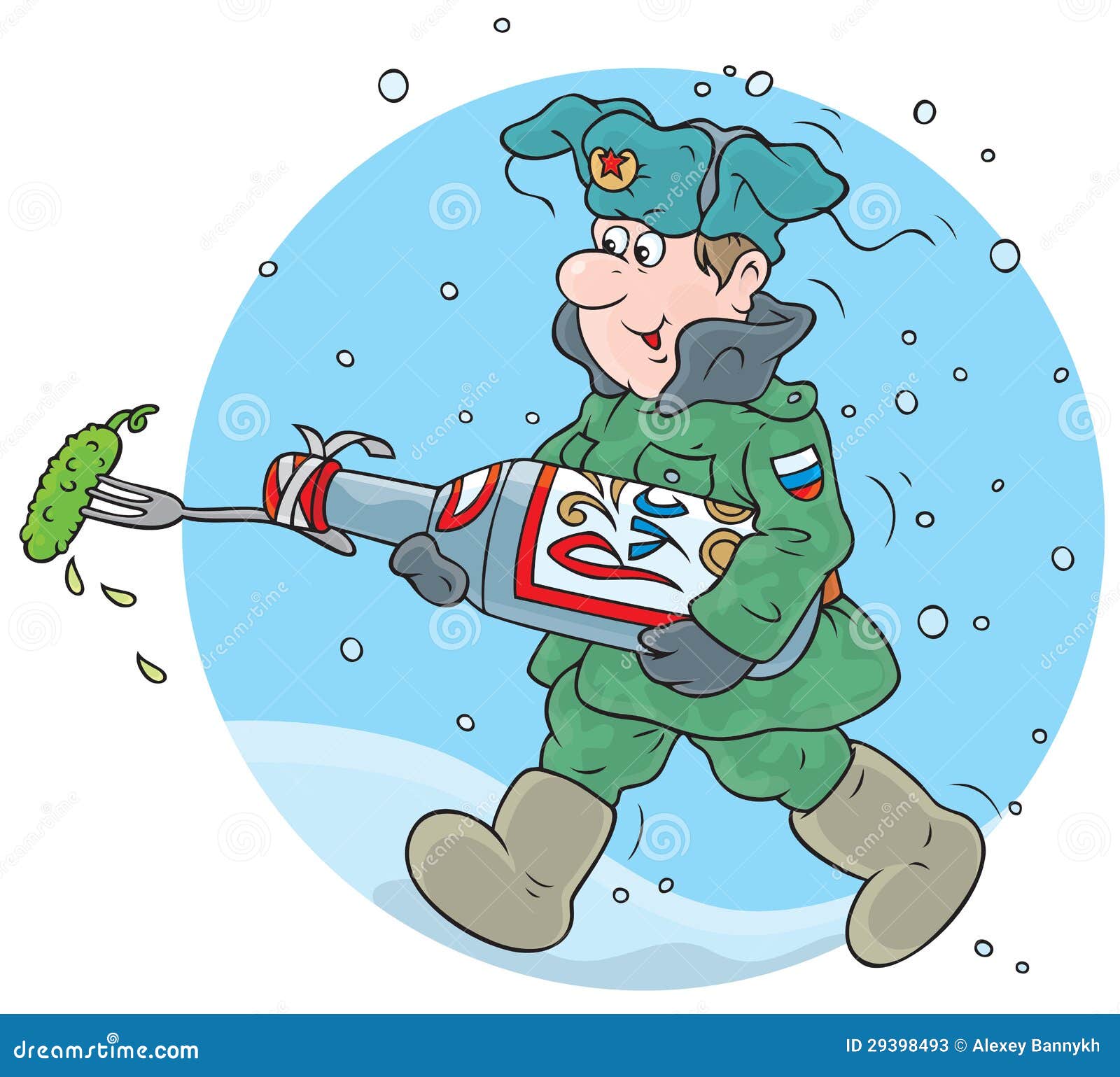 Red Army attacks stock vector. Illustration of humorous - 29398493