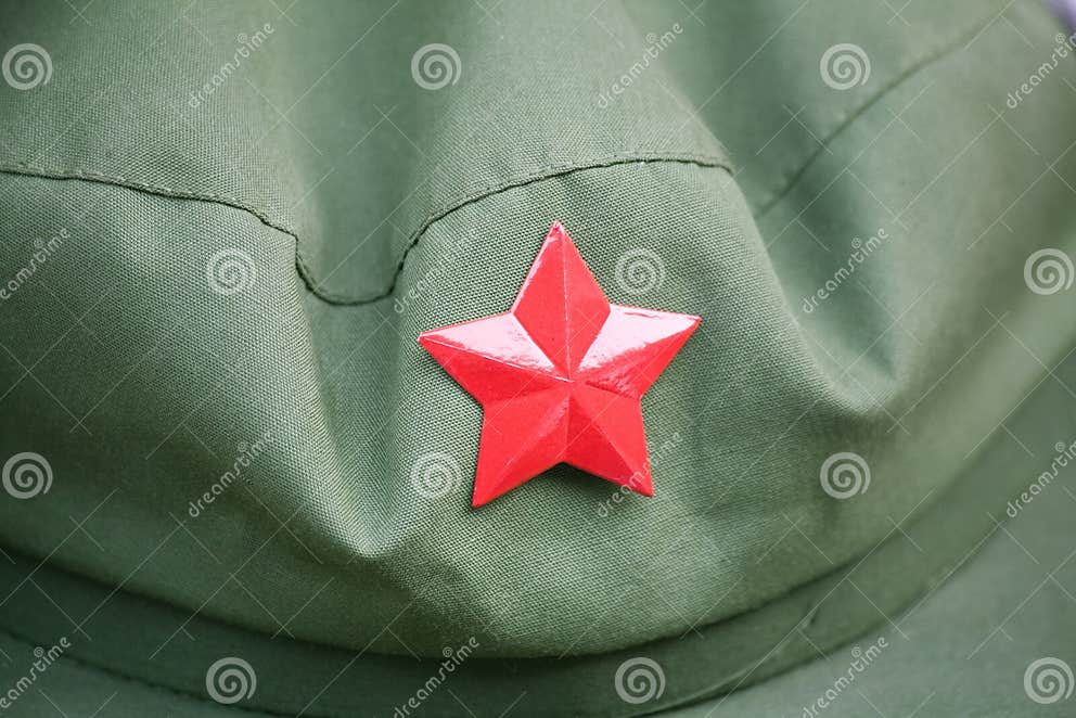 Red army cap stock image. Image of china, five, chinese - 3962425