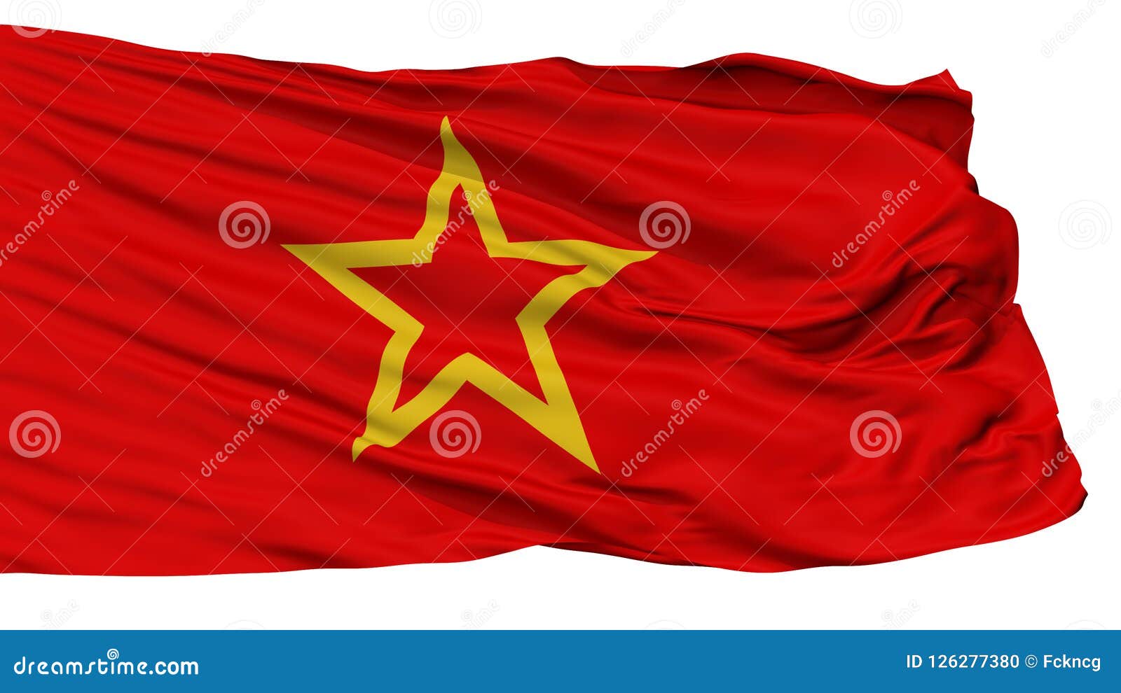 Red Army Flag, Isolated on White Stock Illustration - Illustration of ...