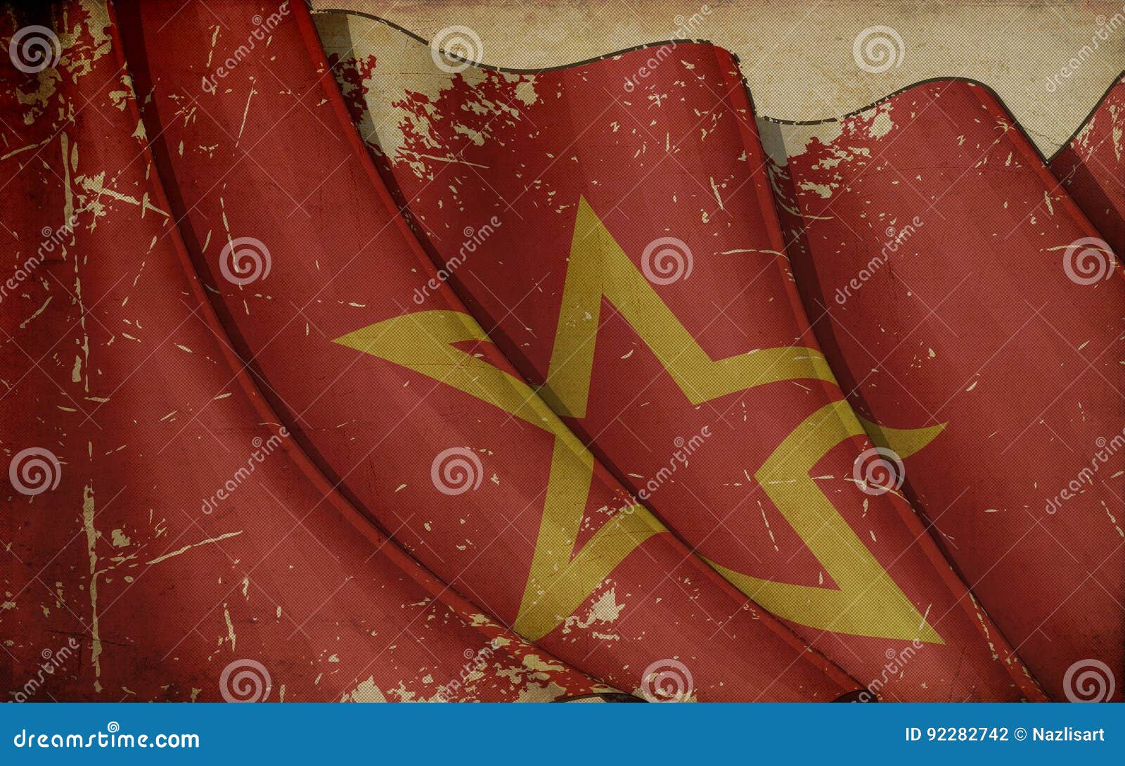 Red Army Old Paper Background Stock Illustration - Illustration of flag ...