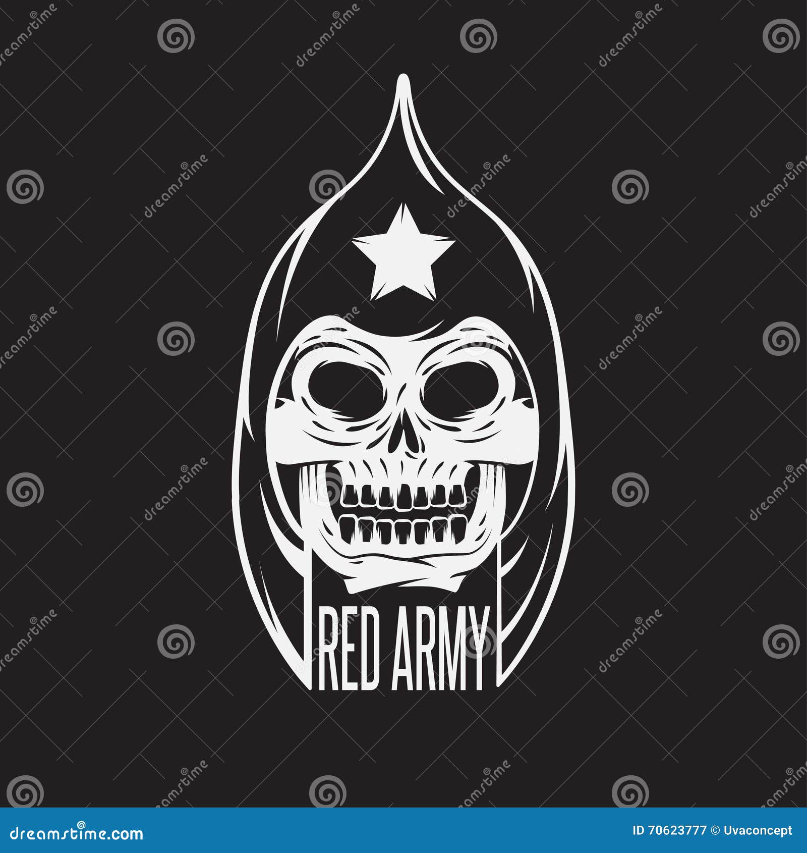 Red Army Soldier Skull Vector Design Stock Vector - Illustration of ...