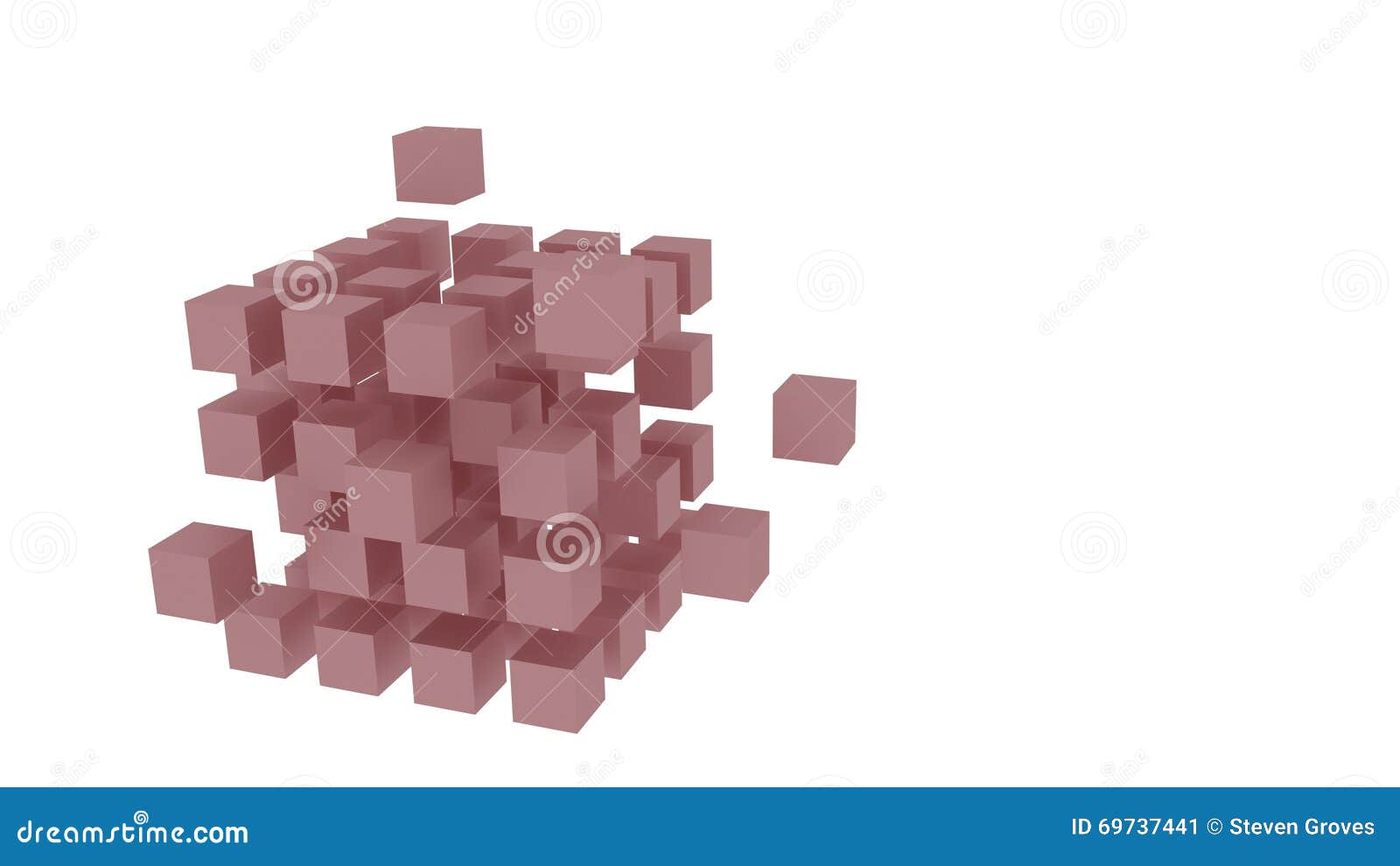 Red array of cubes stock illustration. Illustration of abstract - 69737441