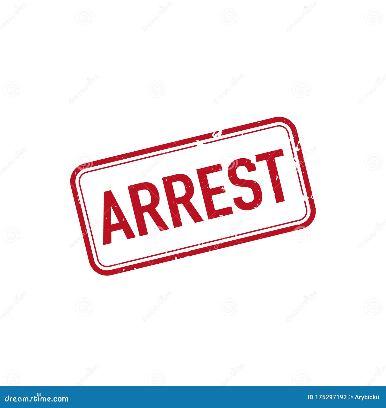 Red Arrest Stamp on White. Vector Stock Vector - Illustration of ...