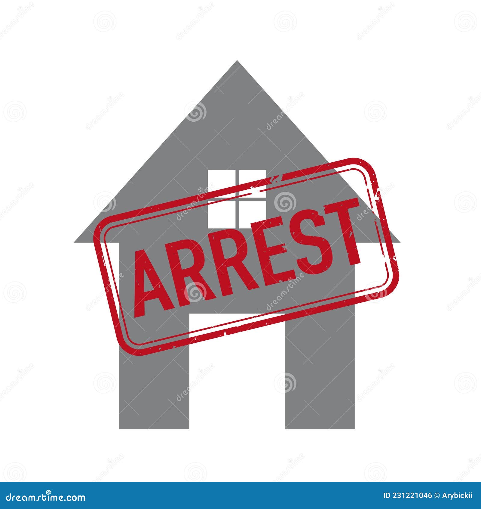 Red Arrest Stamp on White. Vector Stock Vector - Illustration of rubber ...