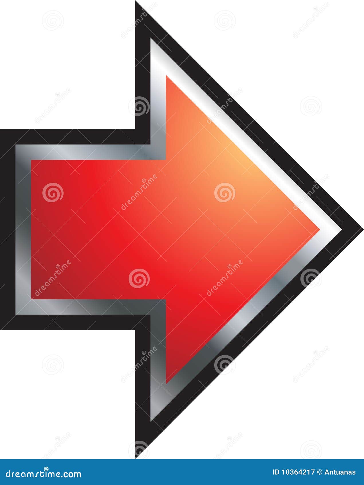 Red arrow 3d stock illustration. Illustration of casual - 10364217
