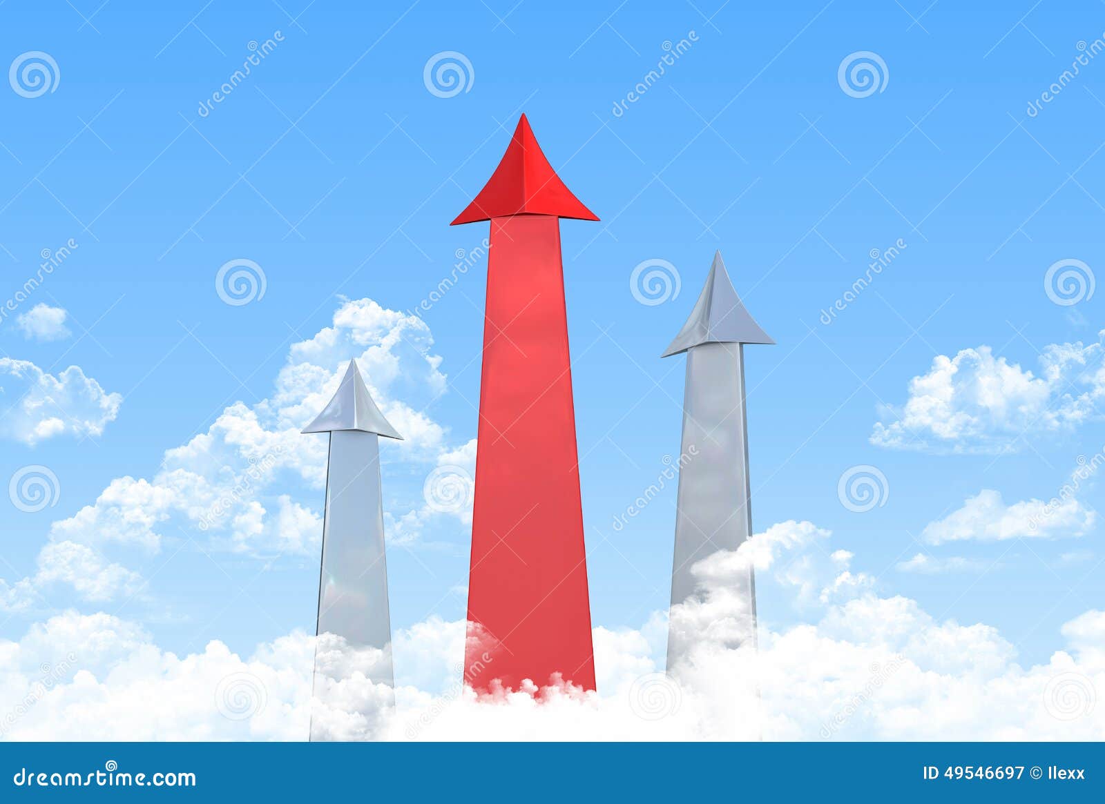 Red Arrow Aspire To Sky Royalty-Free Stock Photography | CartoonDealer ...