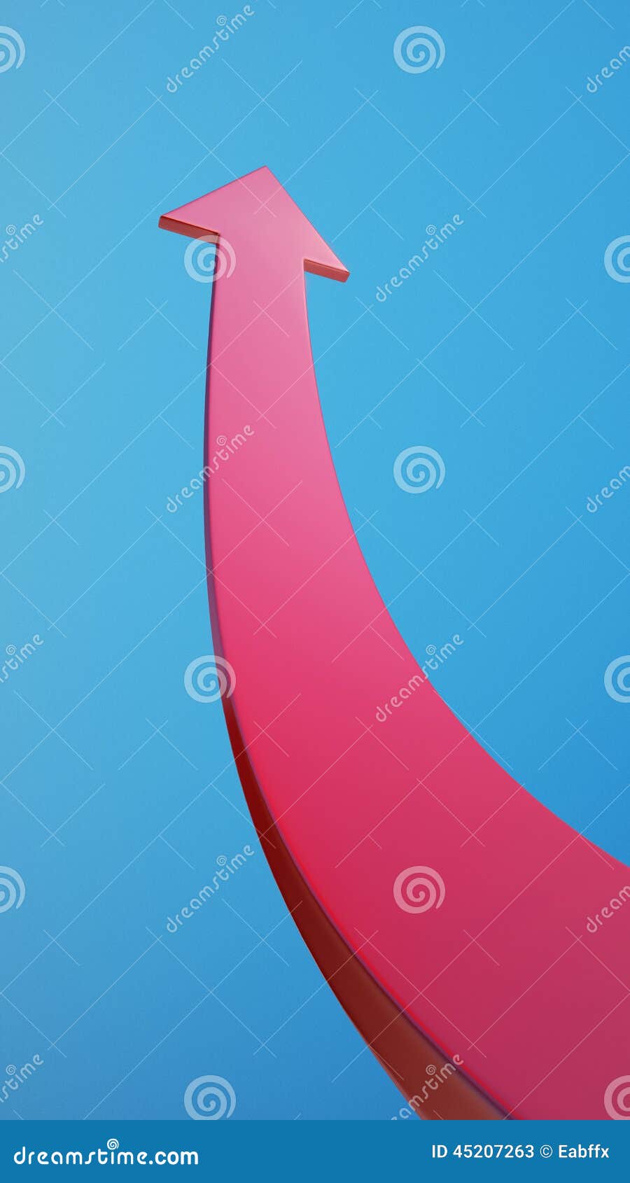 Red Arrow Aspire To Sky with Clipping Path Stock Illustration ...