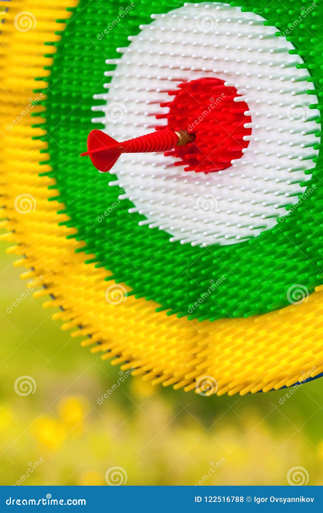 Red Arrow in a Multi-colored Target Stock Photo - Image of archer ...