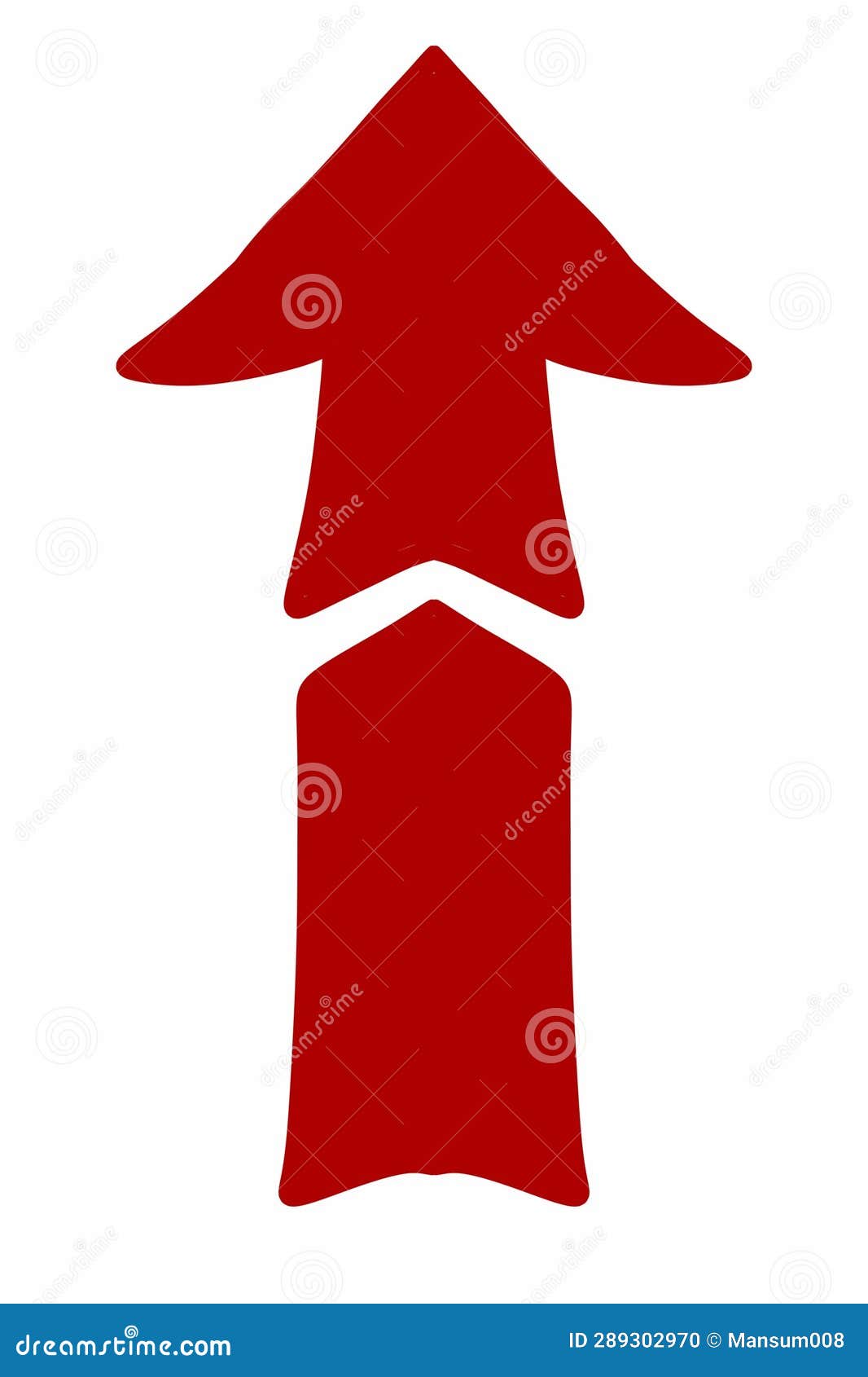 Red Arrow Banner on White Background Stock Illustration - Illustration ...