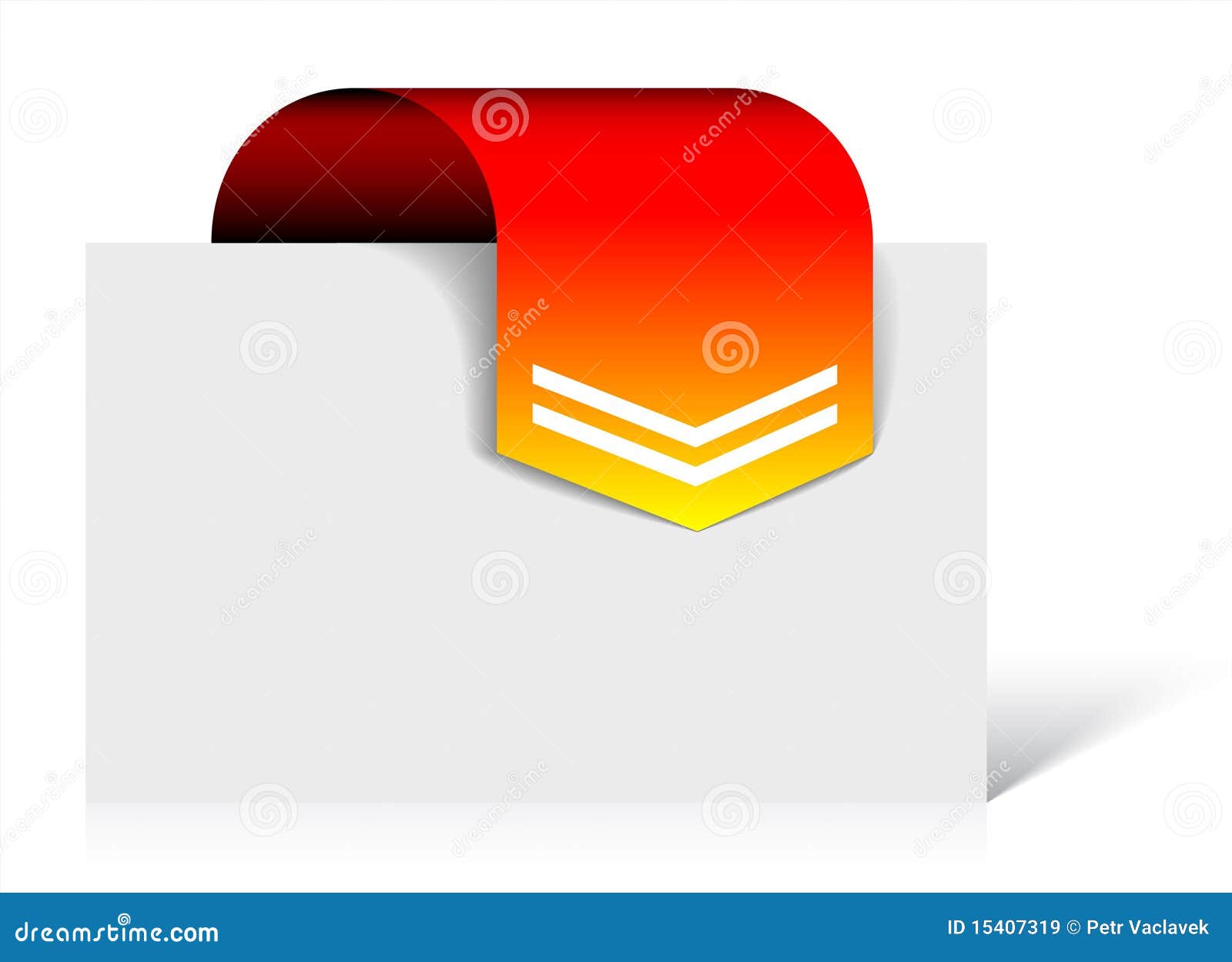 Red arrow bookmark stock illustration. Illustration of packaging - 15407319