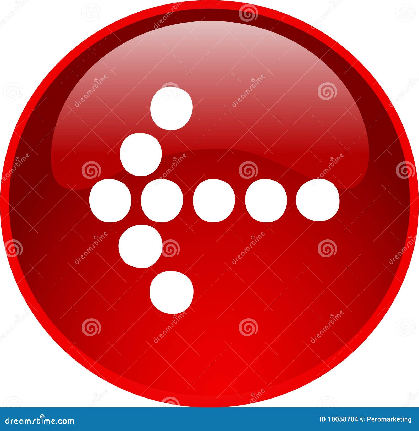 Red arrow button stock illustration. Illustration of glass - 10058704