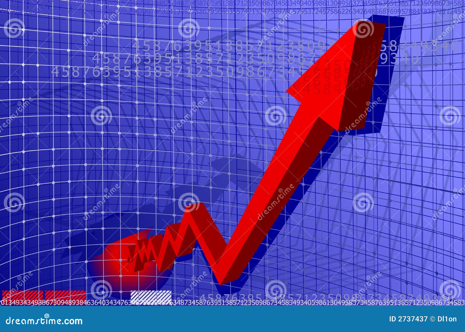 Red Arrow Chart stock vector. Illustration of company - 2737437