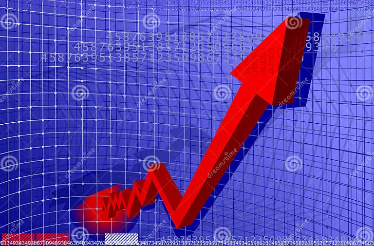 Red Arrow Chart stock vector. Illustration of company - 2737437