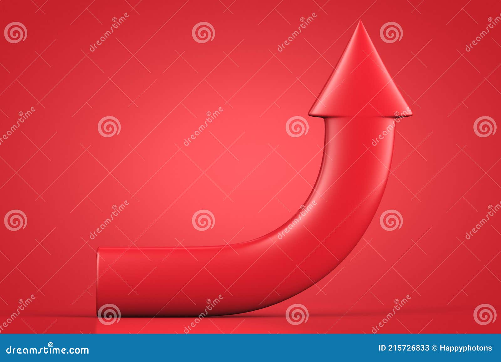 Red Arrow Curved Upwards. Infographics Topics Stock Illustration ...