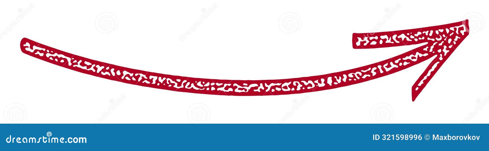 Red Curved Arrow Pointing Upward Stock Vector - Illustration of motion ...