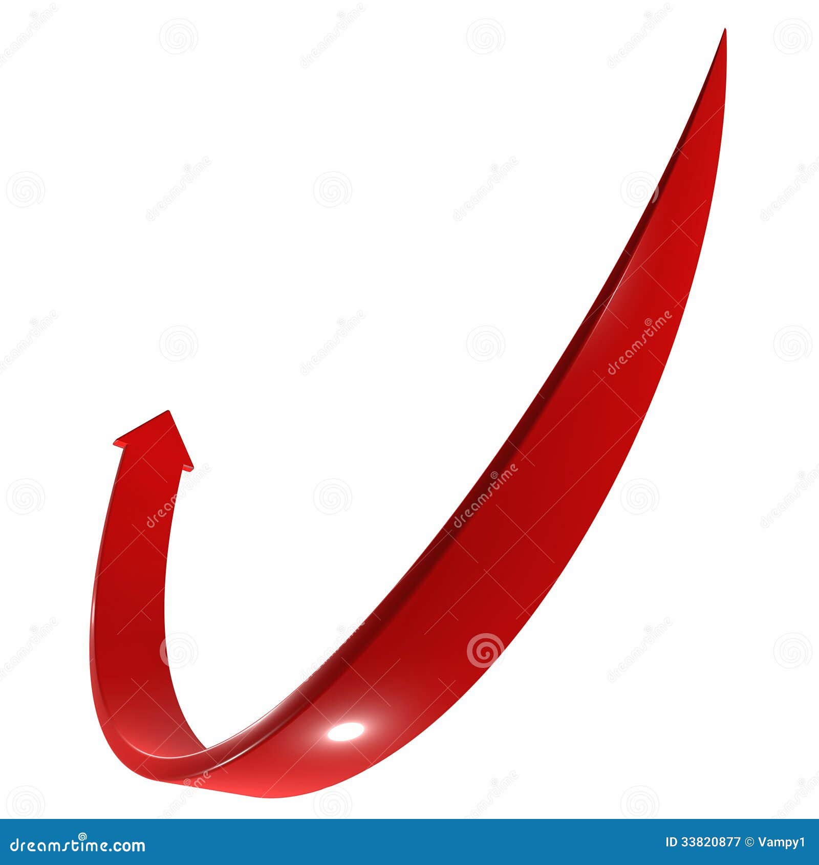 Red arrow 3d curve stock illustration. Illustration of creative - 33820877