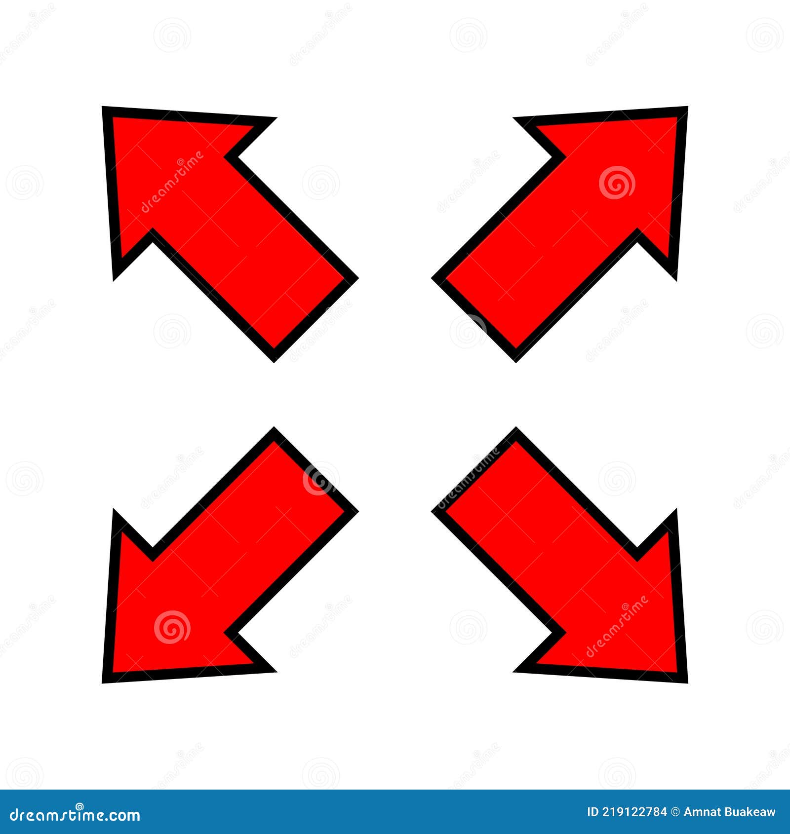 Red Arrow and Diagonal Arrow Sign for Map, Arrow Button for Graphic ...