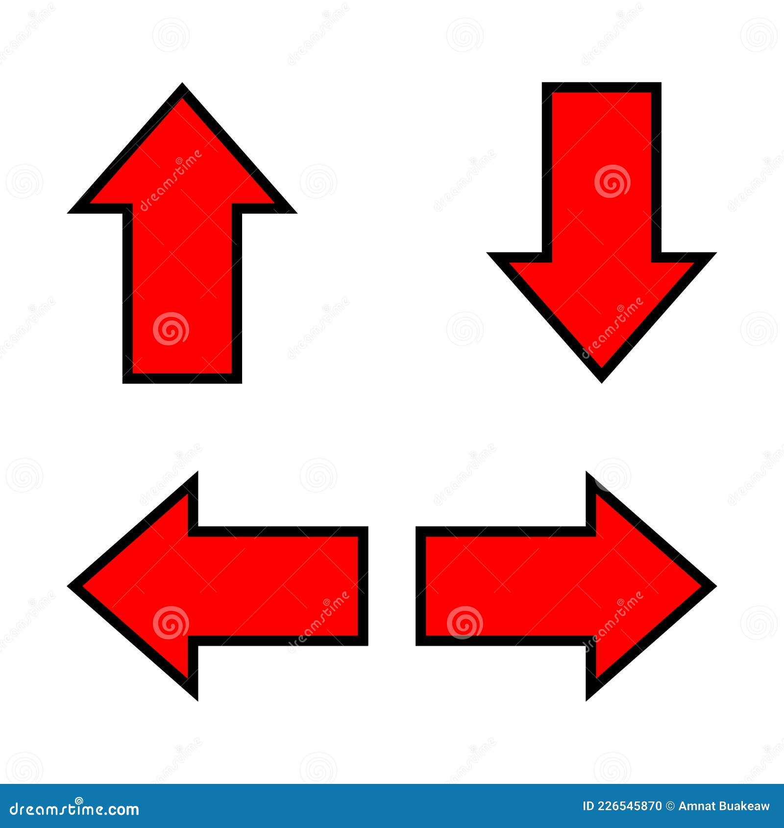 Red Arrow and Diagonal Arrow Sign for Map, Arrow Button for Graphic ...
