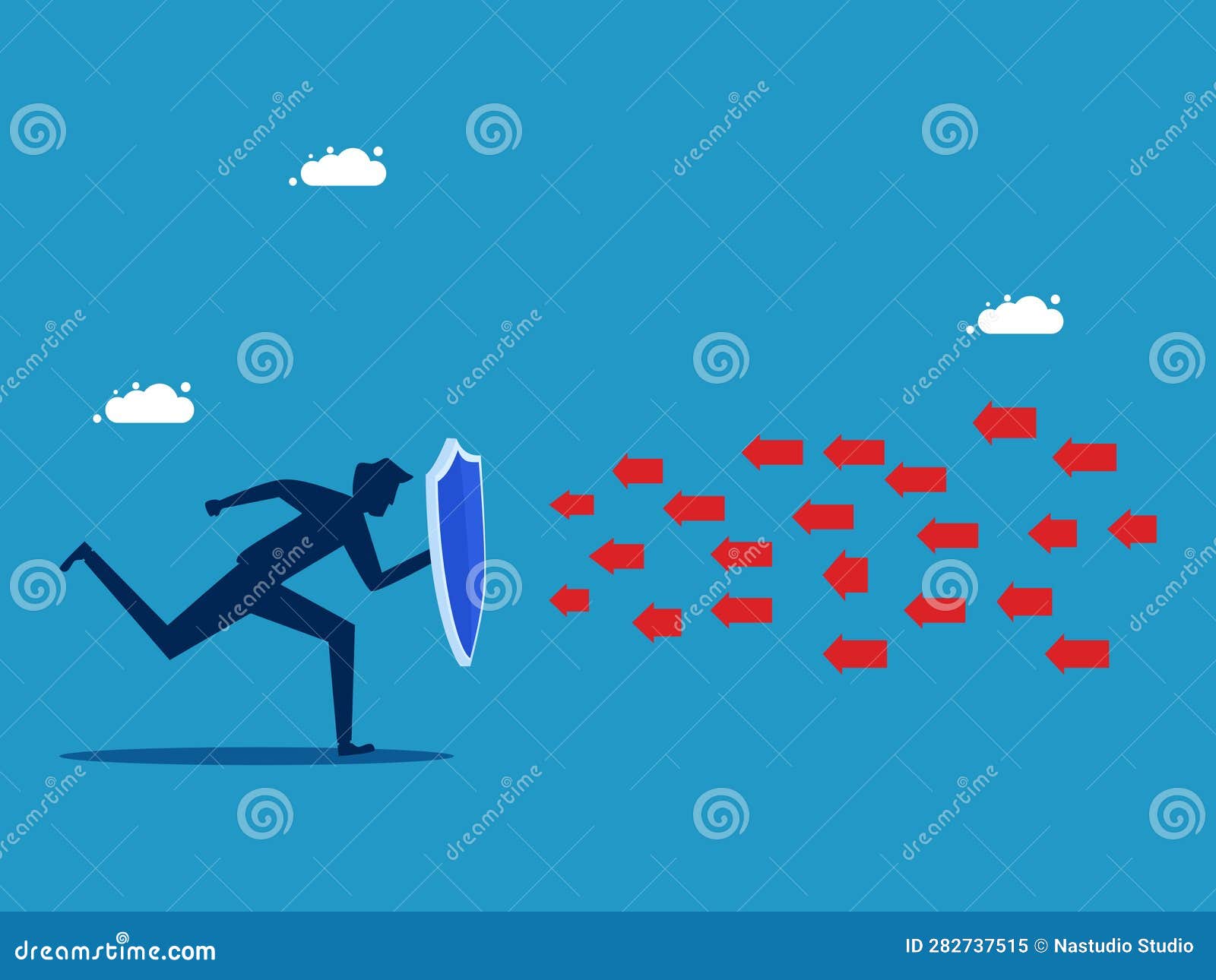 He Red Arrow. Different Ideas or Opposite Trends Stock Vector ...