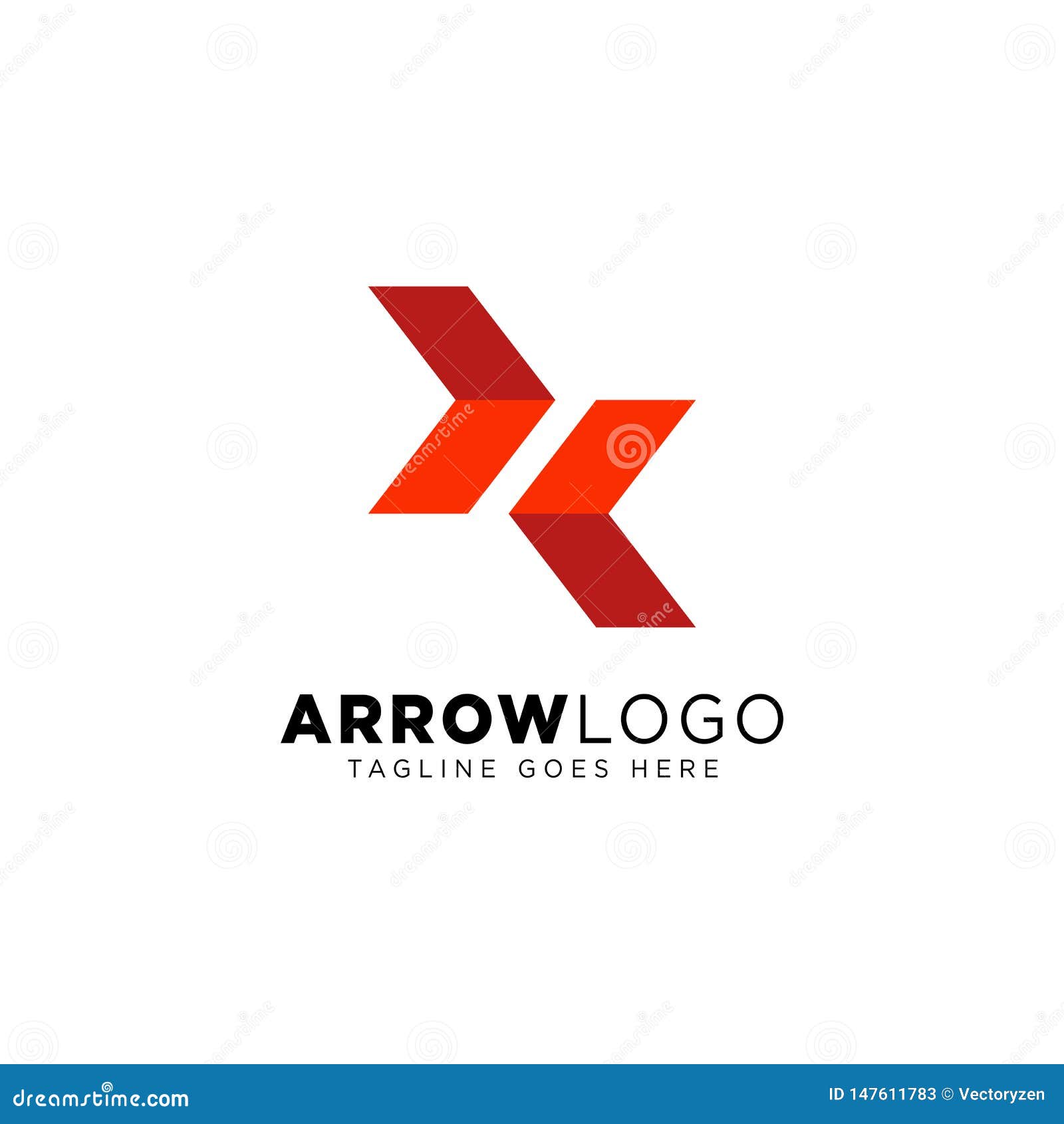 Red Arrow Direction Logo Design Template Vector Illustration Stock ...