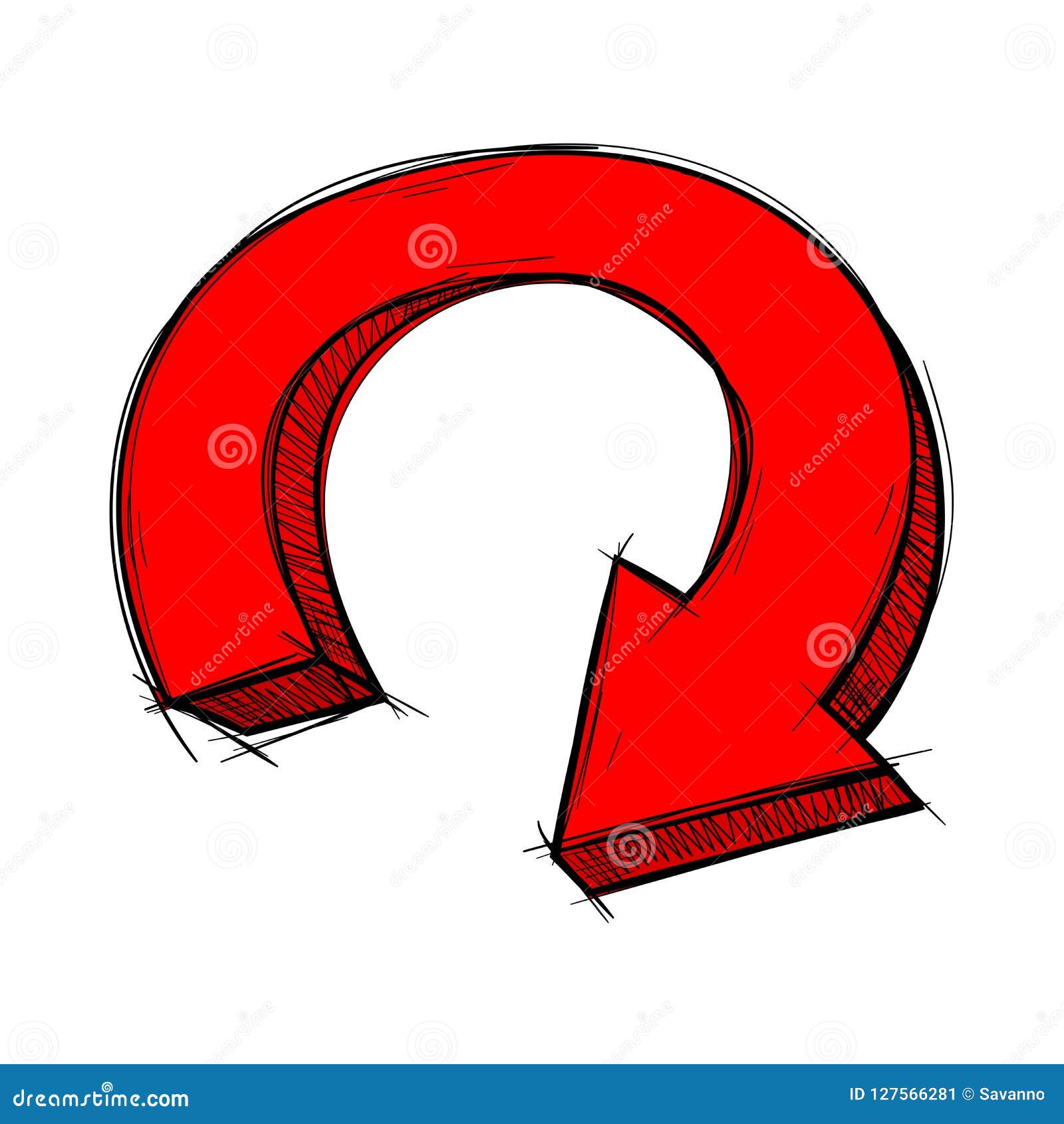 Red Arrow. Down Circle Sign Stock Vector - Illustration of vector ...