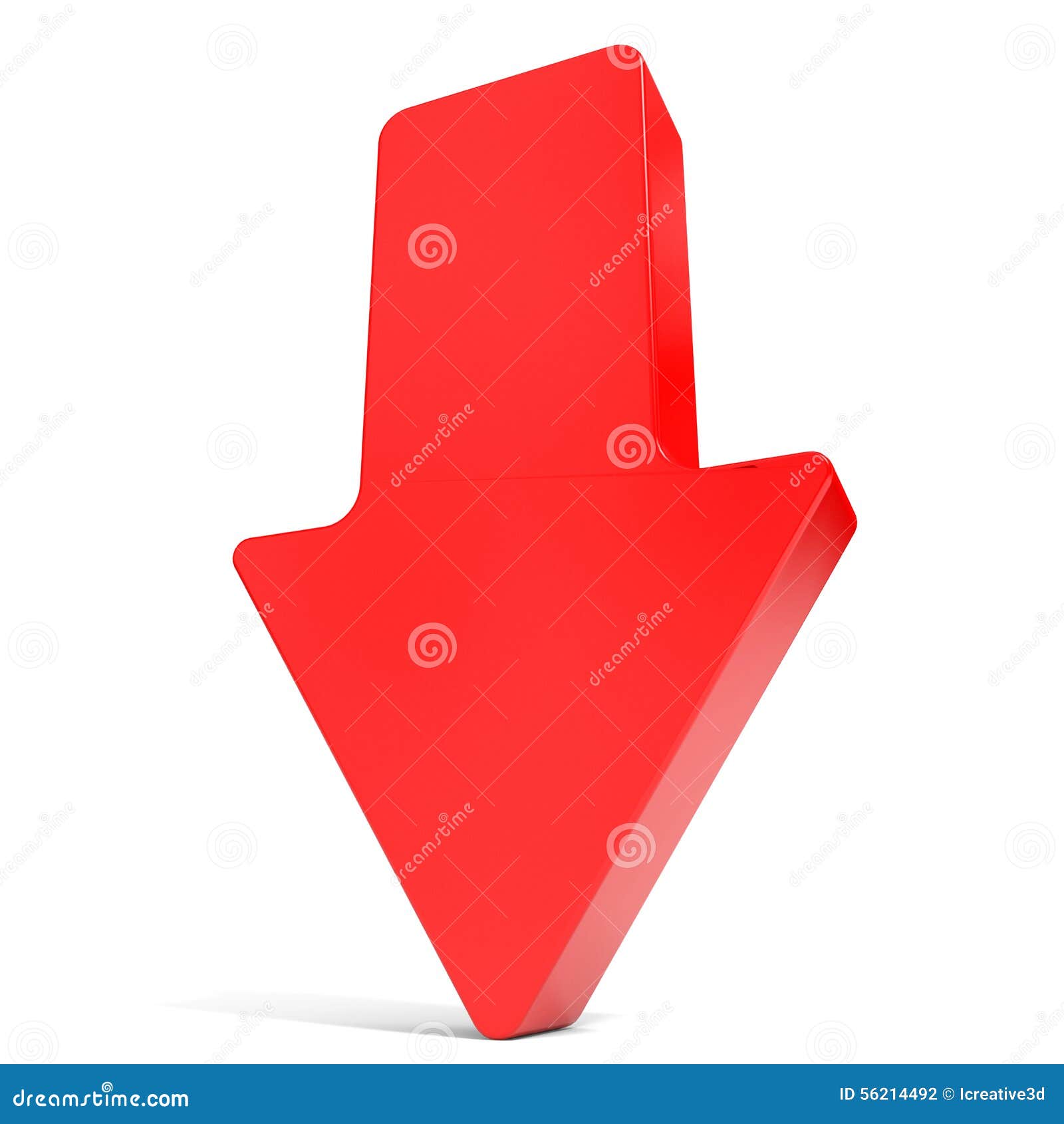 Red arrow down. stock illustration. Illustration of credit - 56214492